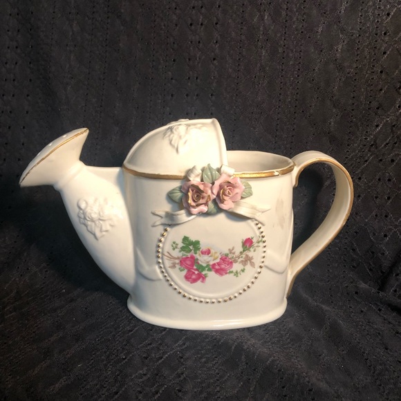 Accents | Vintage White Porcelain Cute Water Pitcher Flower Vase ...